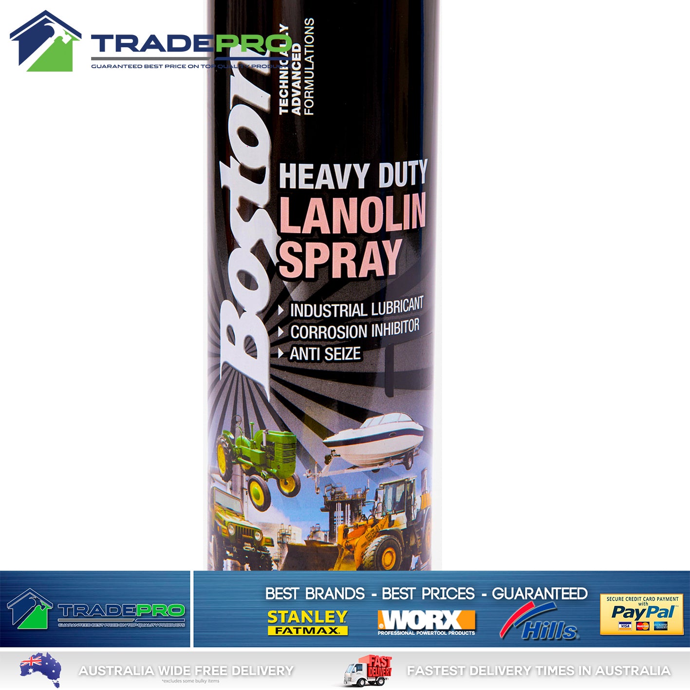 12x Lanolin Spray 400gm Boston Anti corrosion Lanox lubricant Marine A ...