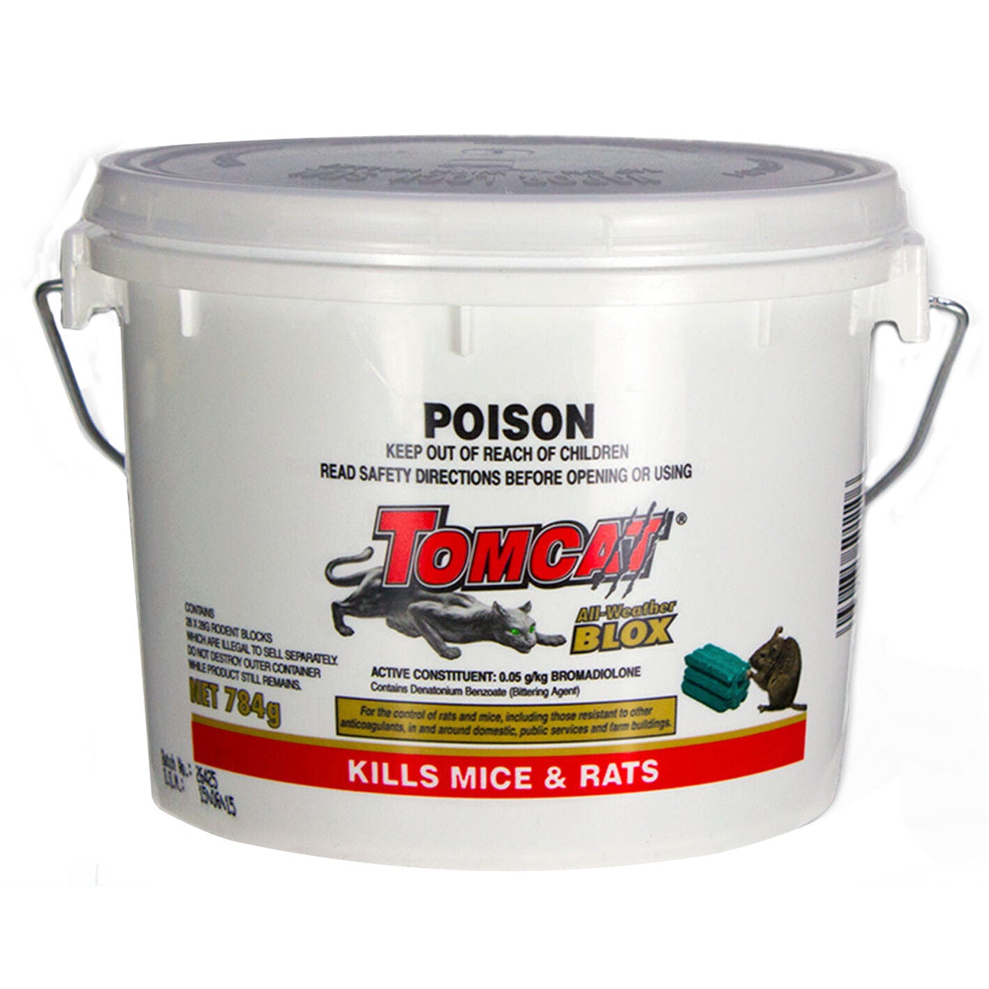 Tomcat Ultra All Weather Blox 784g PRO Rat Bait Mouse Trap Poison Rode ...