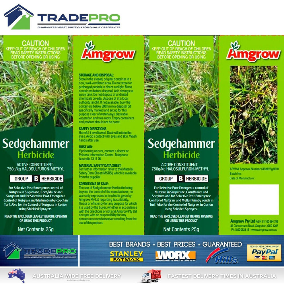 Weed Killer Sedgehammer Herbicide 25g Kills Nutgrass Mullumbimby Couch ...